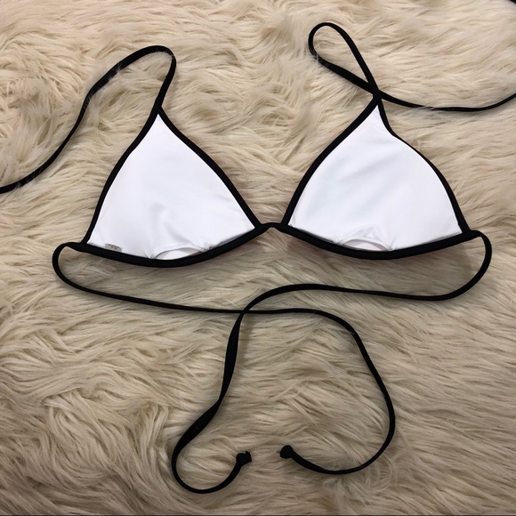 Swim | Neon Pink Triangle Bikini Top | Poshmark